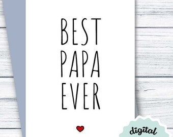 Printable Papa Card - Etsy