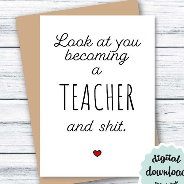 Teacher Graduation Cards - Etsy