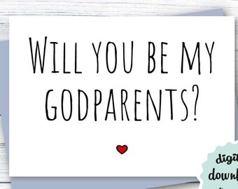 Funny Godparents Proposal Card Scratch off Will You Be My - Etsy