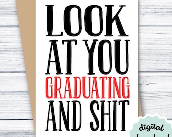 Funny Graduation Card - Etsy