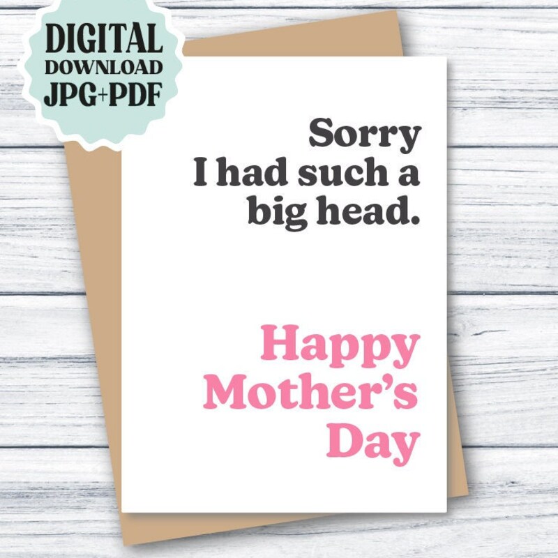 Funny Mothers Day Card - Etsy