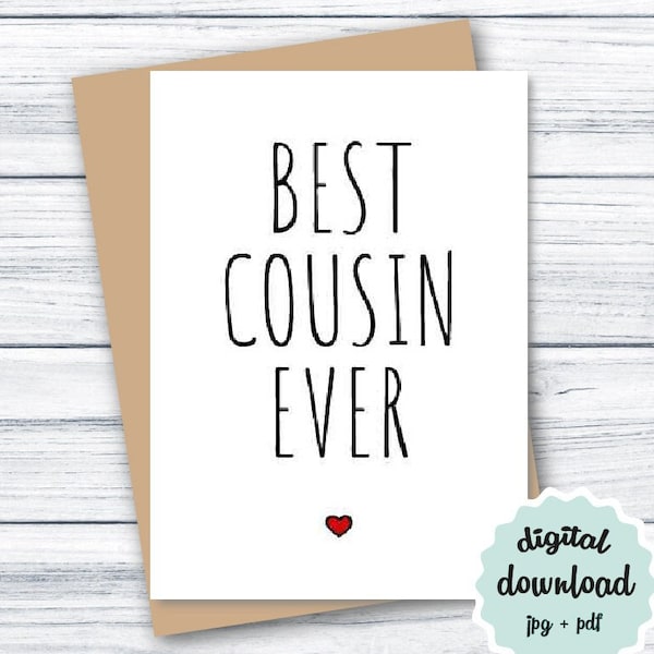 Cousin Birthday Card - Etsy