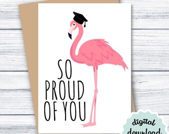 Graduation Card PRINTABLE so Proud of You INSTANT DOWNLOAD - Etsy