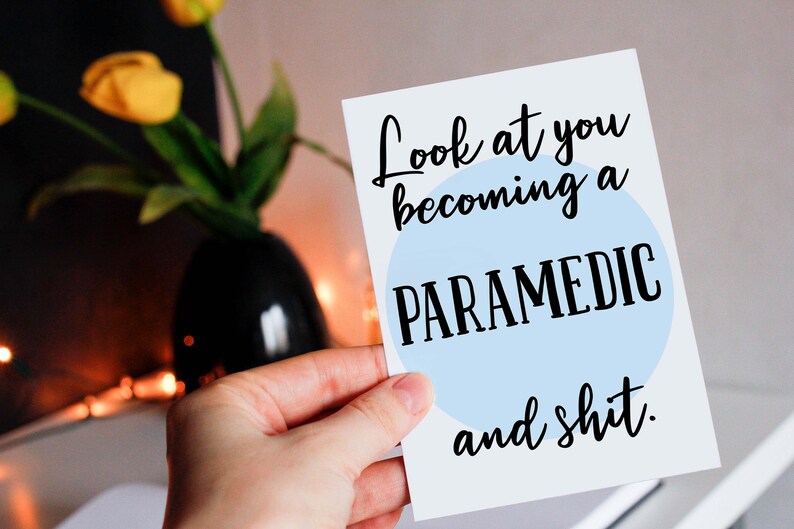 Graduation Card Paramedic PRINTABLE Funny Paramedic Grad Card - Etsy