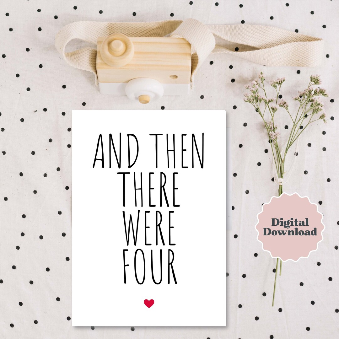 Baby Card PRINTABLE, Baby 2 Card, 2nd Baby Card, and Then There Were ...