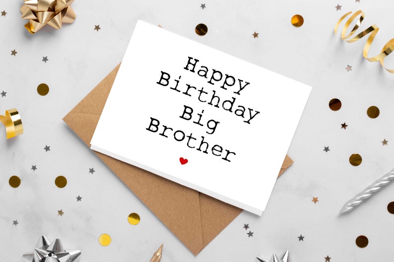 Birthday Card Brother PRINTABLE | Happy Birthday Big Brother | INSTANT ...