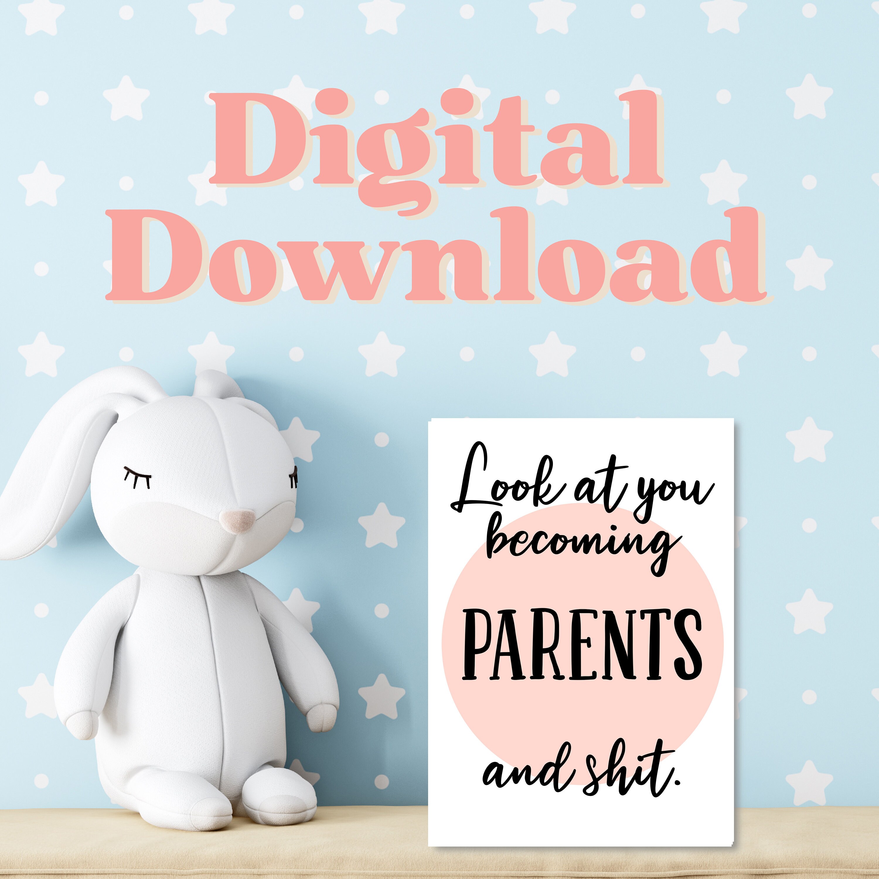 Baby Card PRINTABLE New Parents Congratulations Card Baby - Etsy