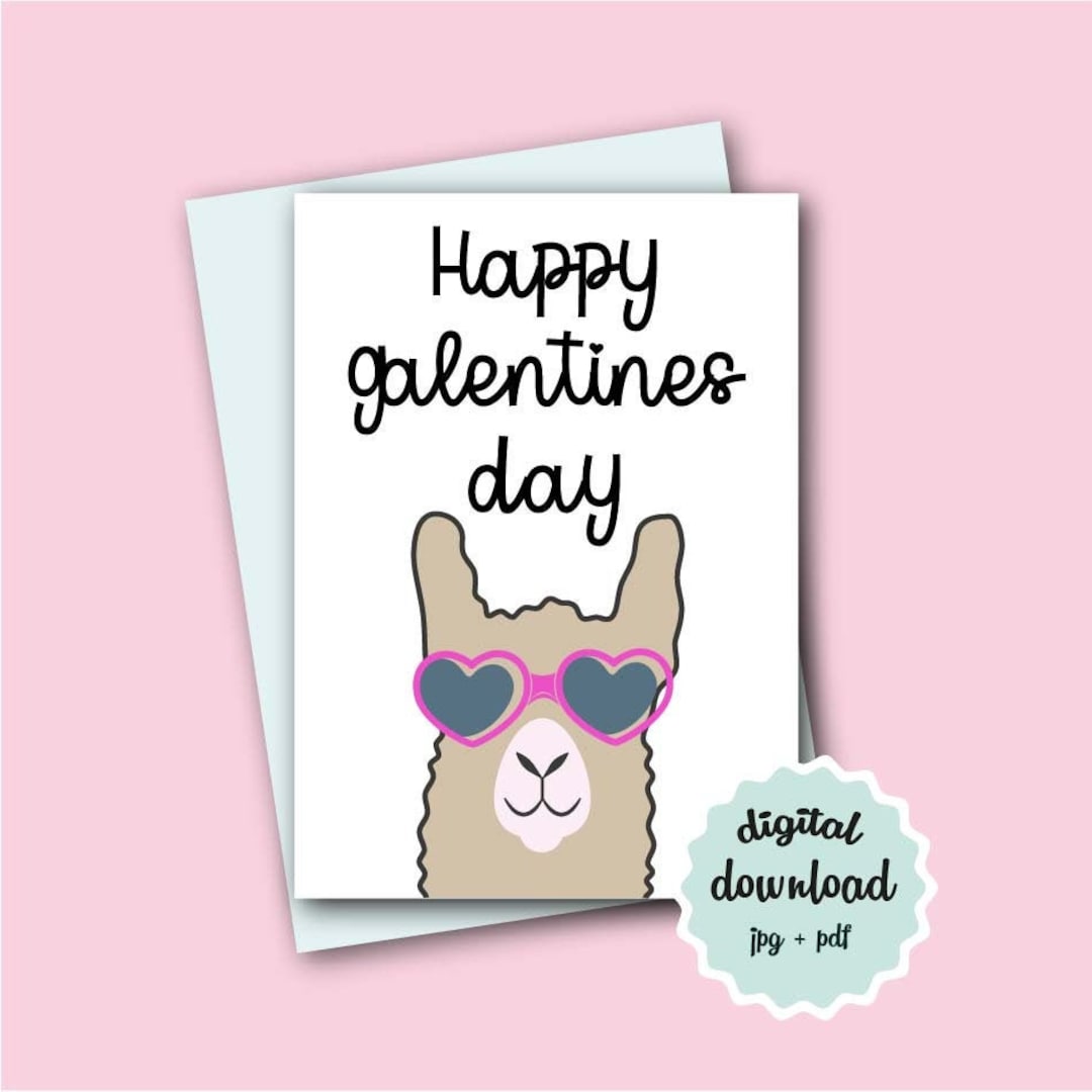 Happy Galentines Day Card PRINTABLE Funny Valentines Card for Best ...