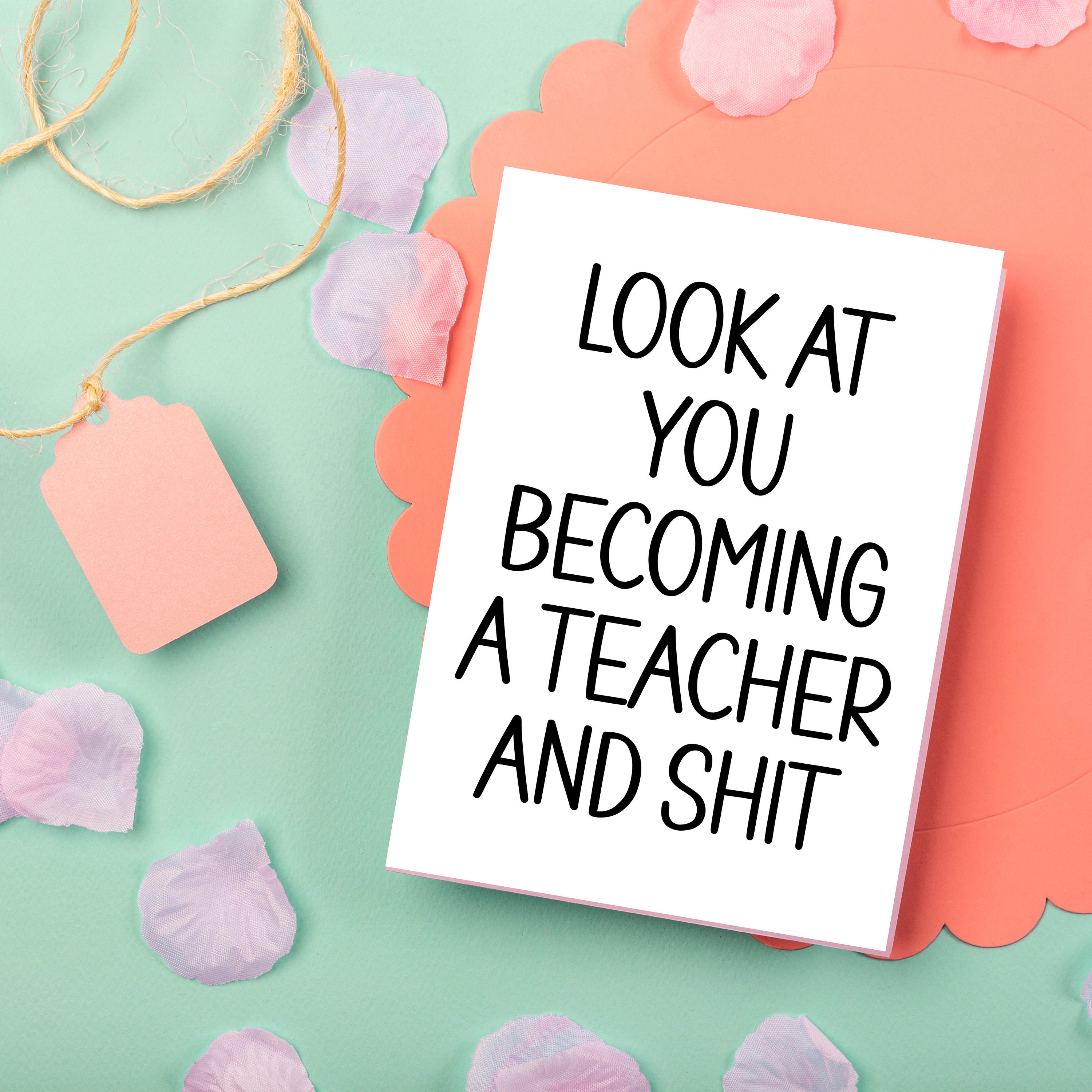 Teacher Graduation Card PRINTABLE New Teacher Card Look at - Etsy
