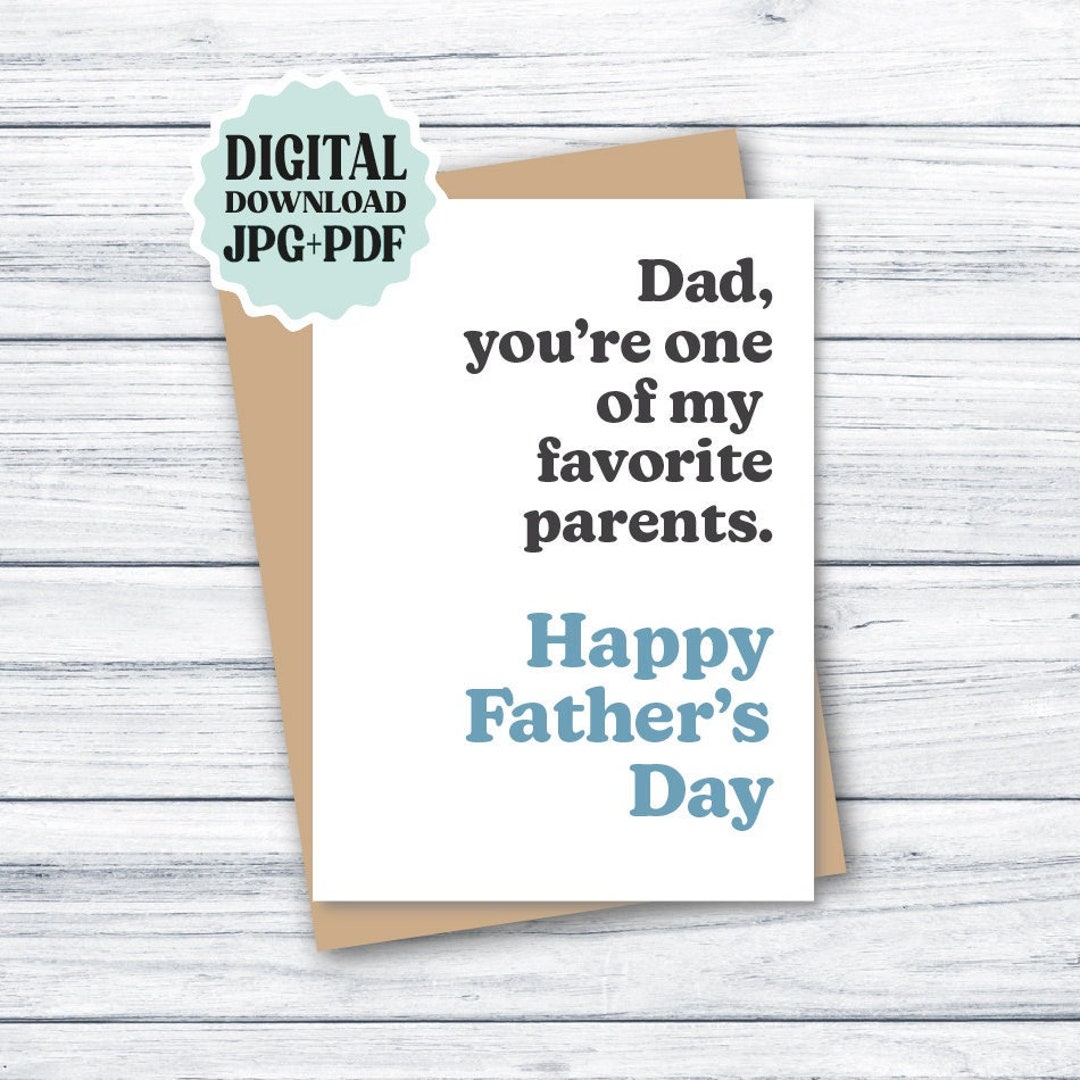 Fathers Day Card Funny, Fathers Day Card PRINTABLE, Dad You're One of ...