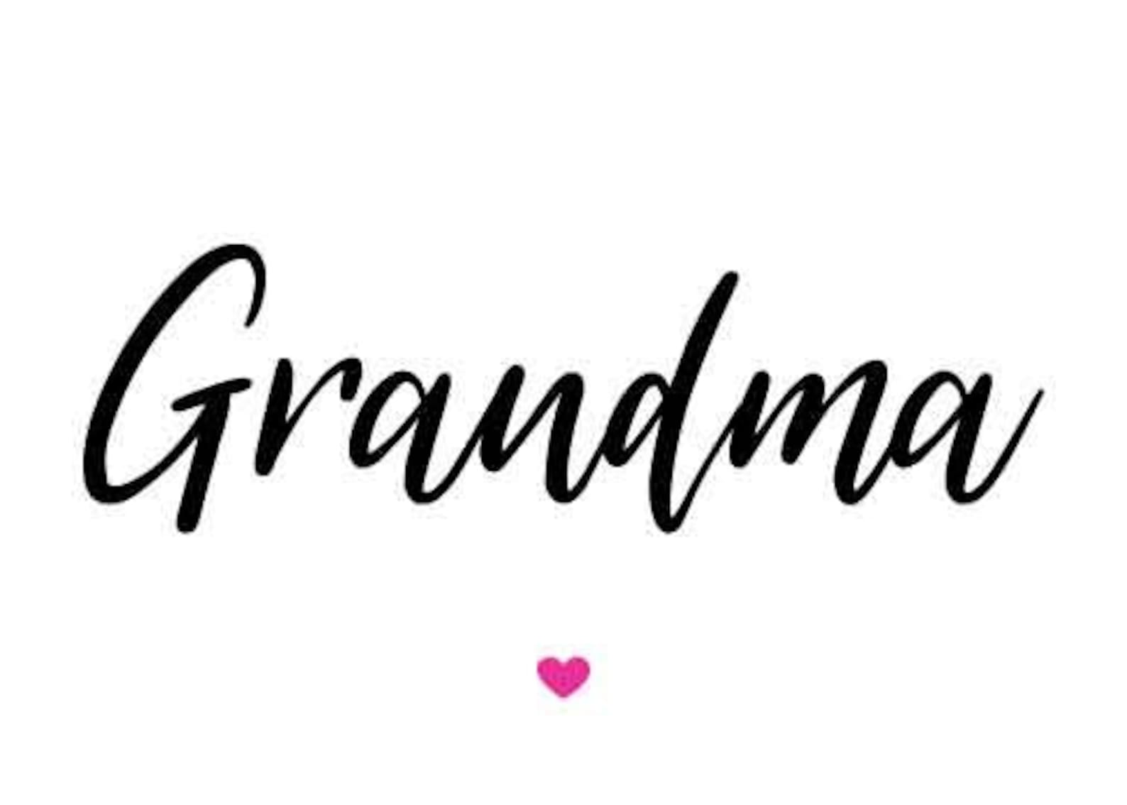 Grandma Birthday Card PRINTABLE Grandma with Heart Birthday | Etsy