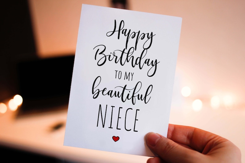 Printable Birthday Card Niece DIGITAL DOWNLOAD Happy Birthday to My ...