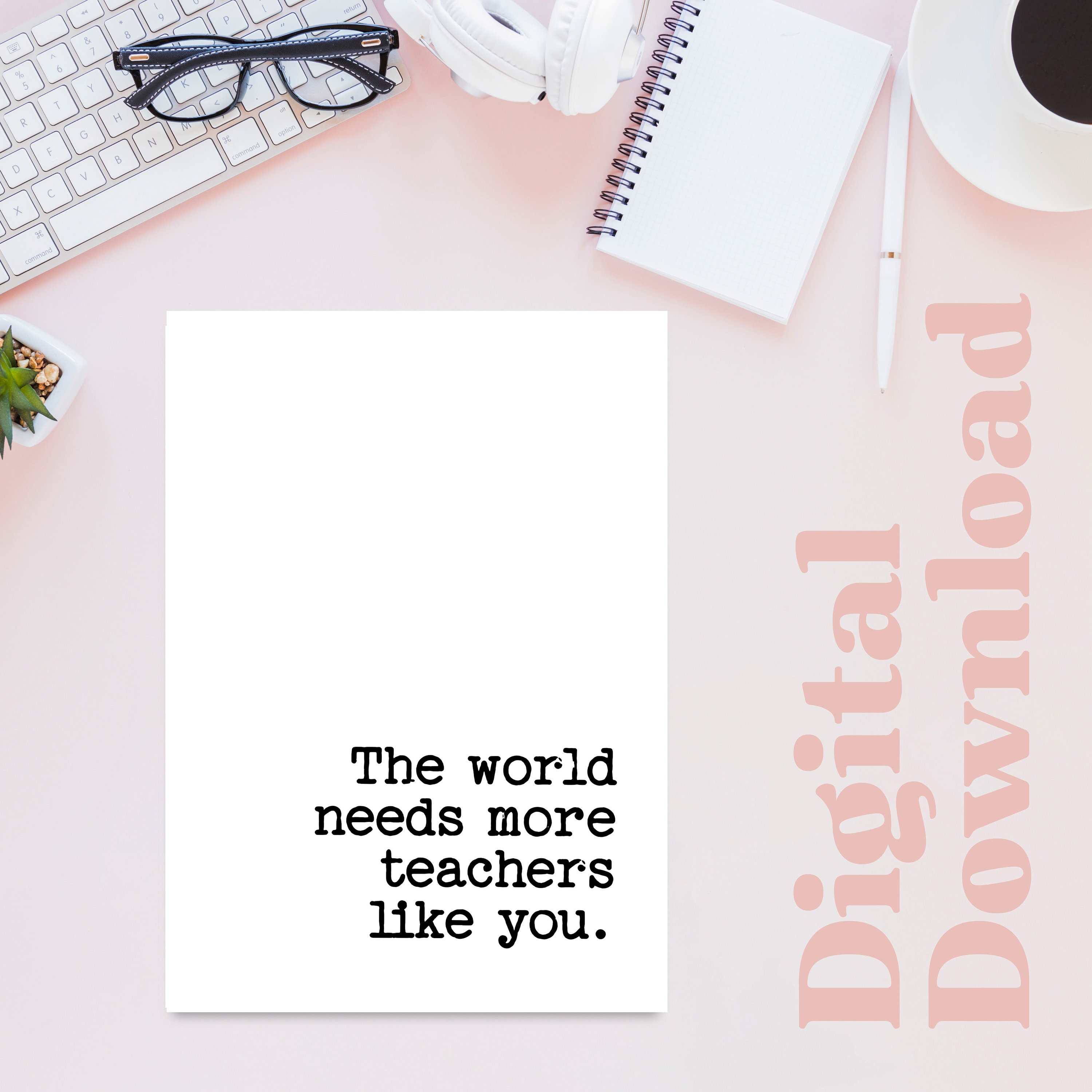 Teacher Thank You Card PRINTABLE, Teacher Appreciation Card, Teacher ...