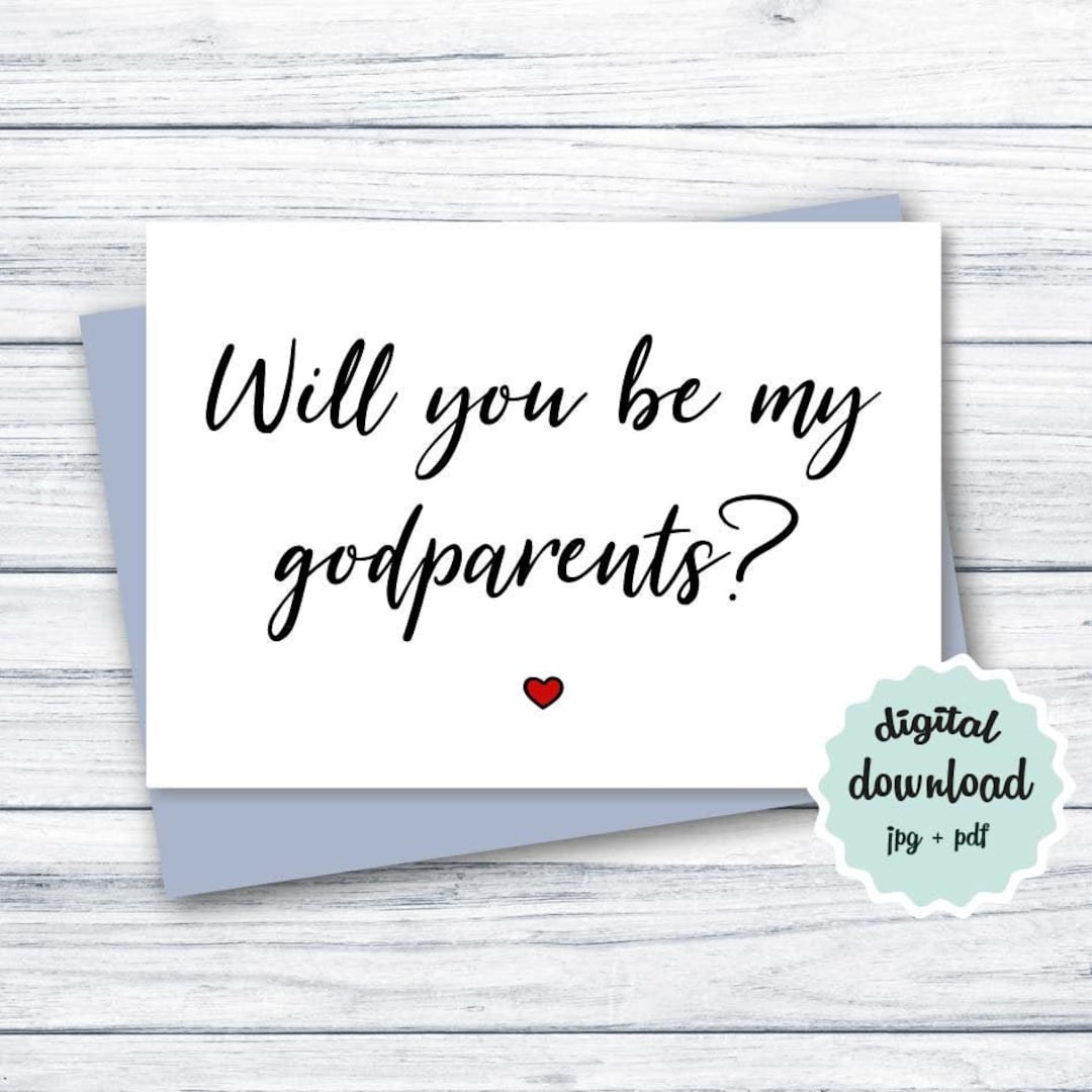 Godparents Proposal Card PRINTABLE, Will You Be My Godparents, Future ...