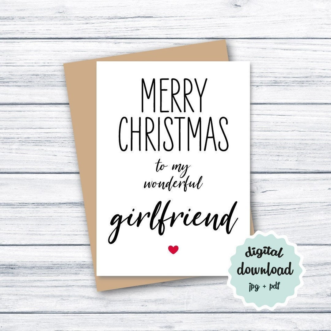 Christmas Card for Girlfriend PRINTABLE Christmas Card for Her ...