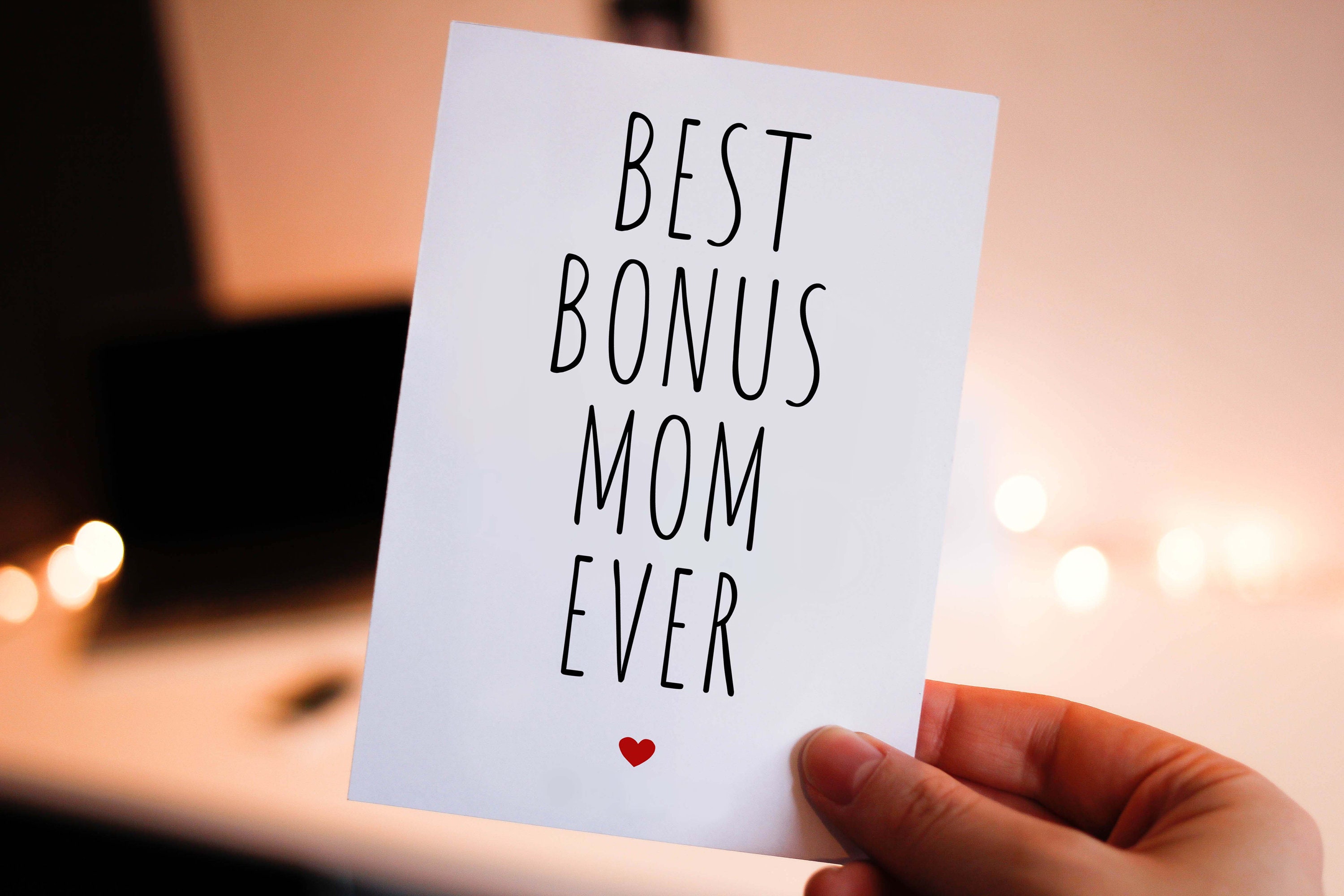 Mother's Day Card Bonus Mom PRINTABLE Best Bonus Mom Ever Card ...