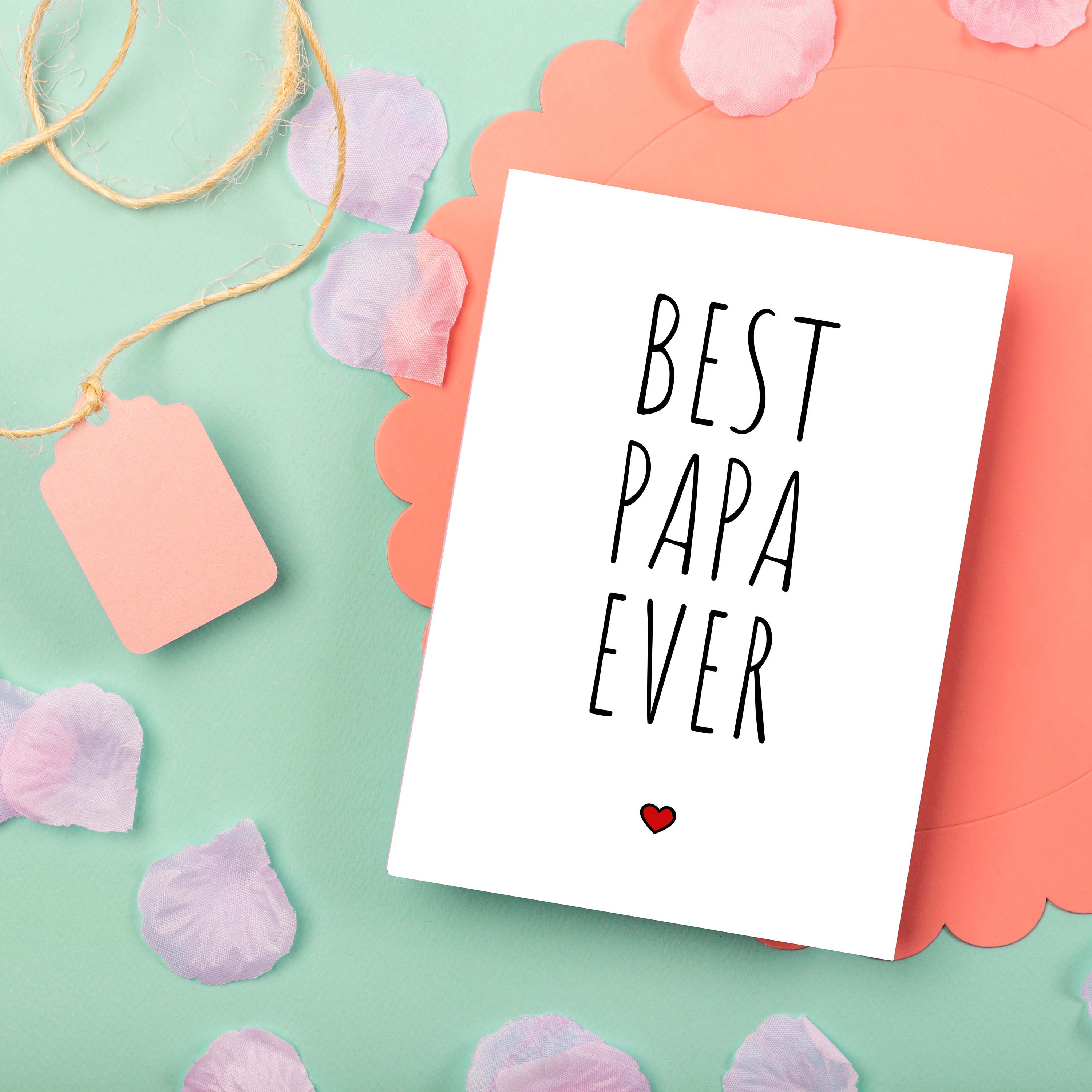 Best Papa Ever Card PRINTABLE Birthday Card Papa DIGITAL DOWNLOAD ...