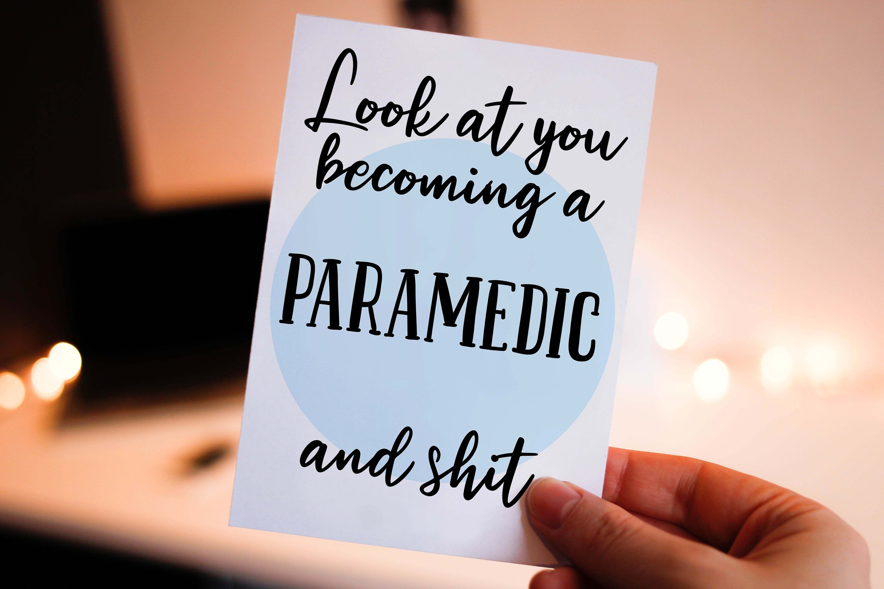 Graduation Card Paramedic PRINTABLE Funny Paramedic Grad Card - Etsy