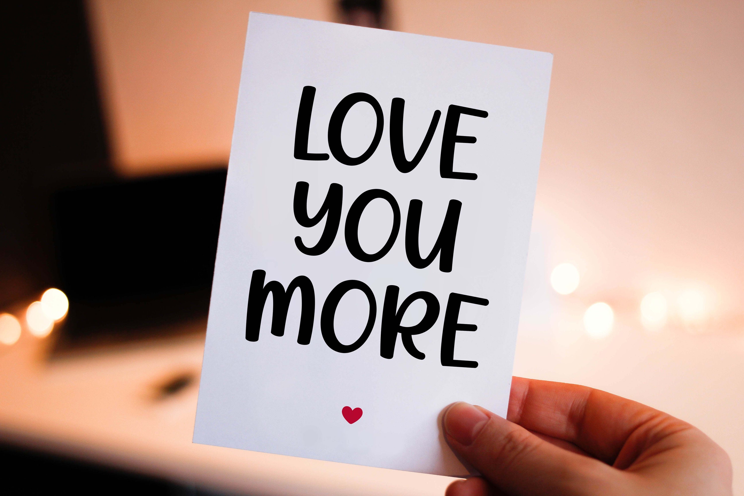 Love Card PRINTABLE Anniversary Card, Love You More Card, Love You Card ...