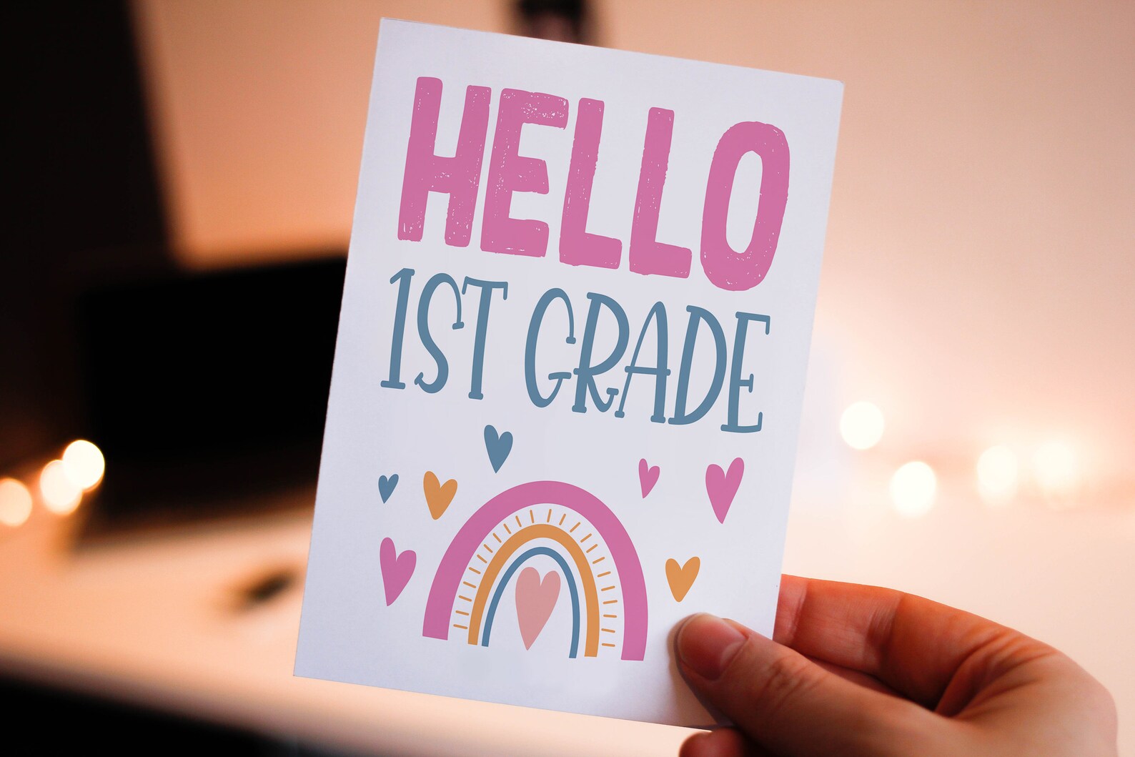 First Grade Card PRINTABLE Back to School Card First-grader, Cute 1st ...
