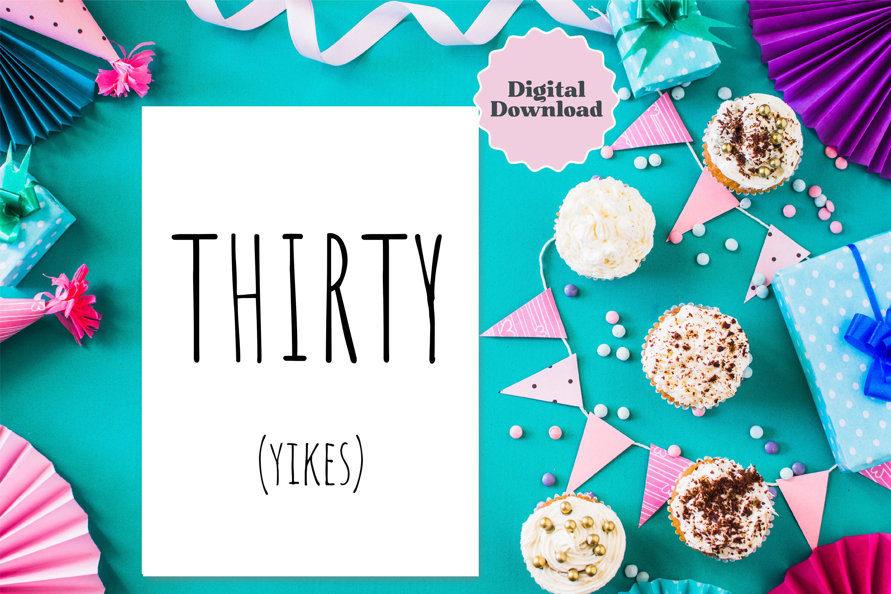 30th Birthday Card PRINTABLE Funny Birthday Card 30, Rude Birthday Card ...