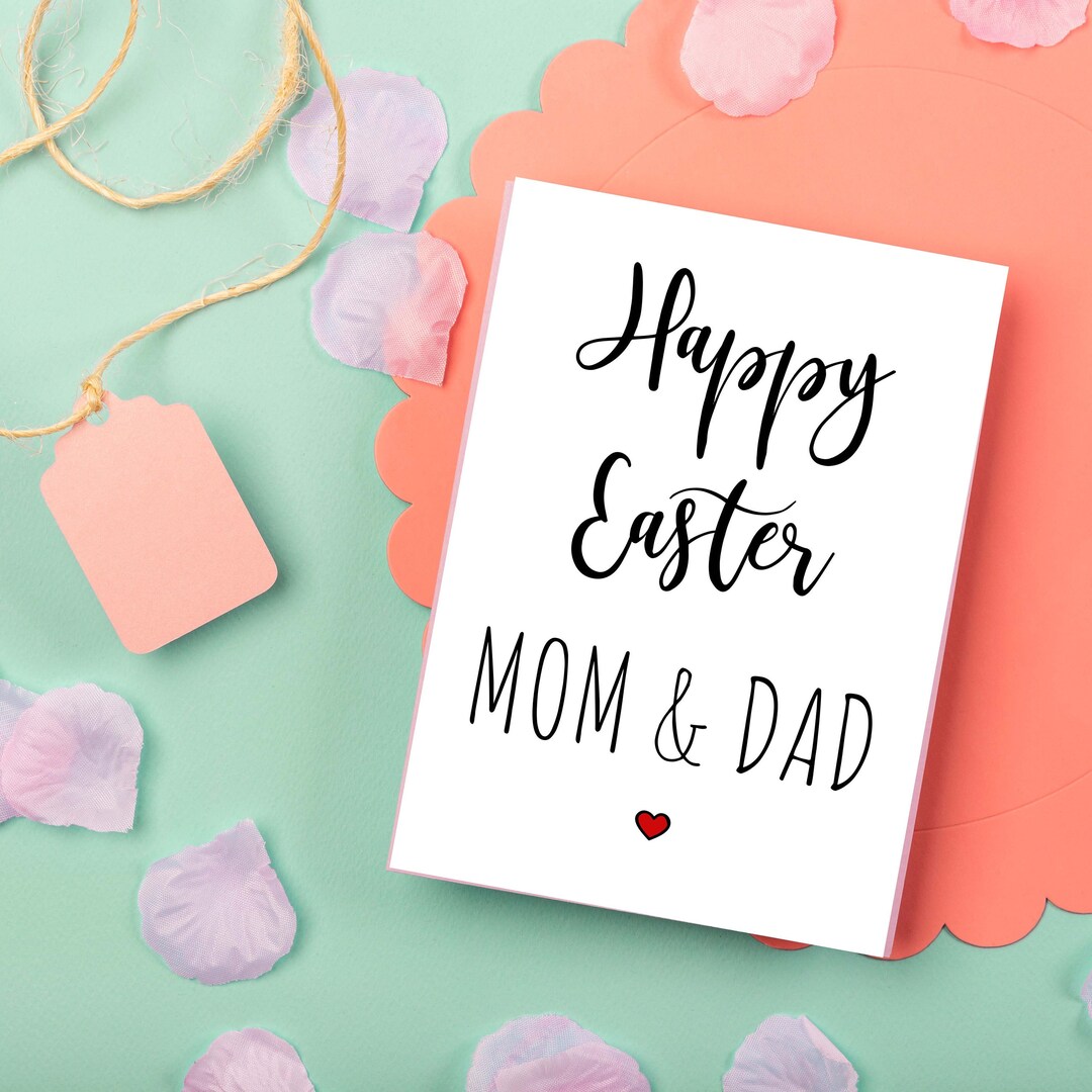 Happy Easter Mom and Dad PRINTABLE Easter Card Parents DIGITAL DOWNLOAD ...