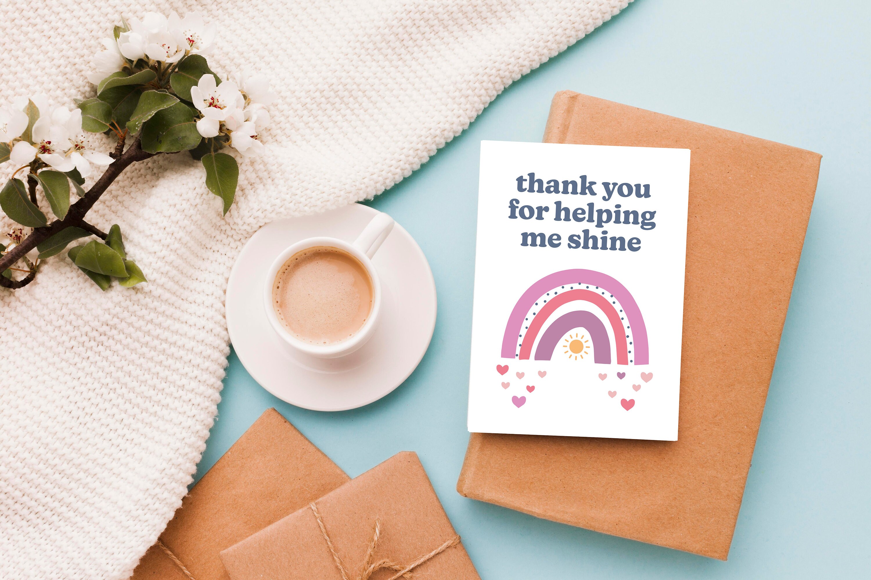 Teacher Thank You Card PRINTABLE Thank You for Helping Me Shine ...