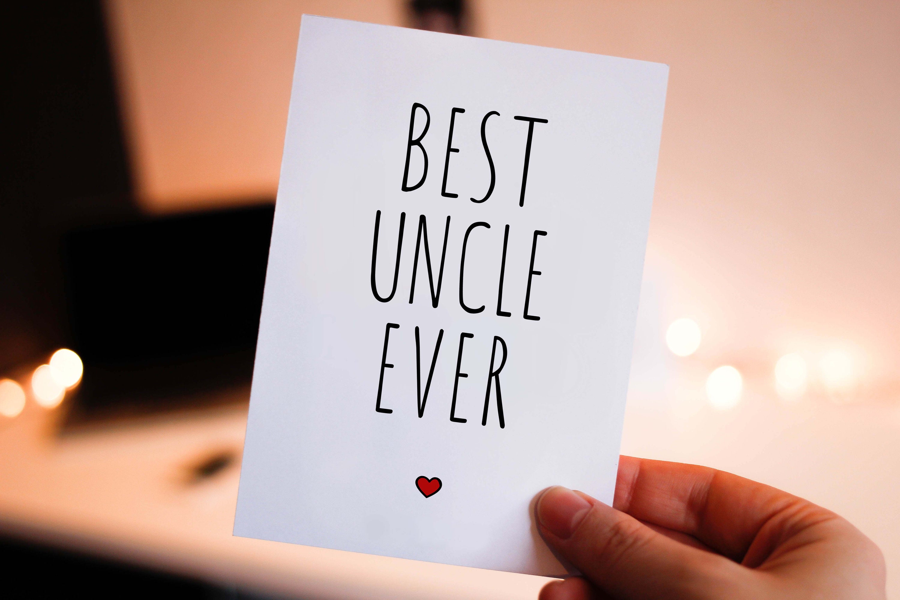Best Uncle Ever PRINTABLE Birthday Card for Uncle, Thank You Card for ...
