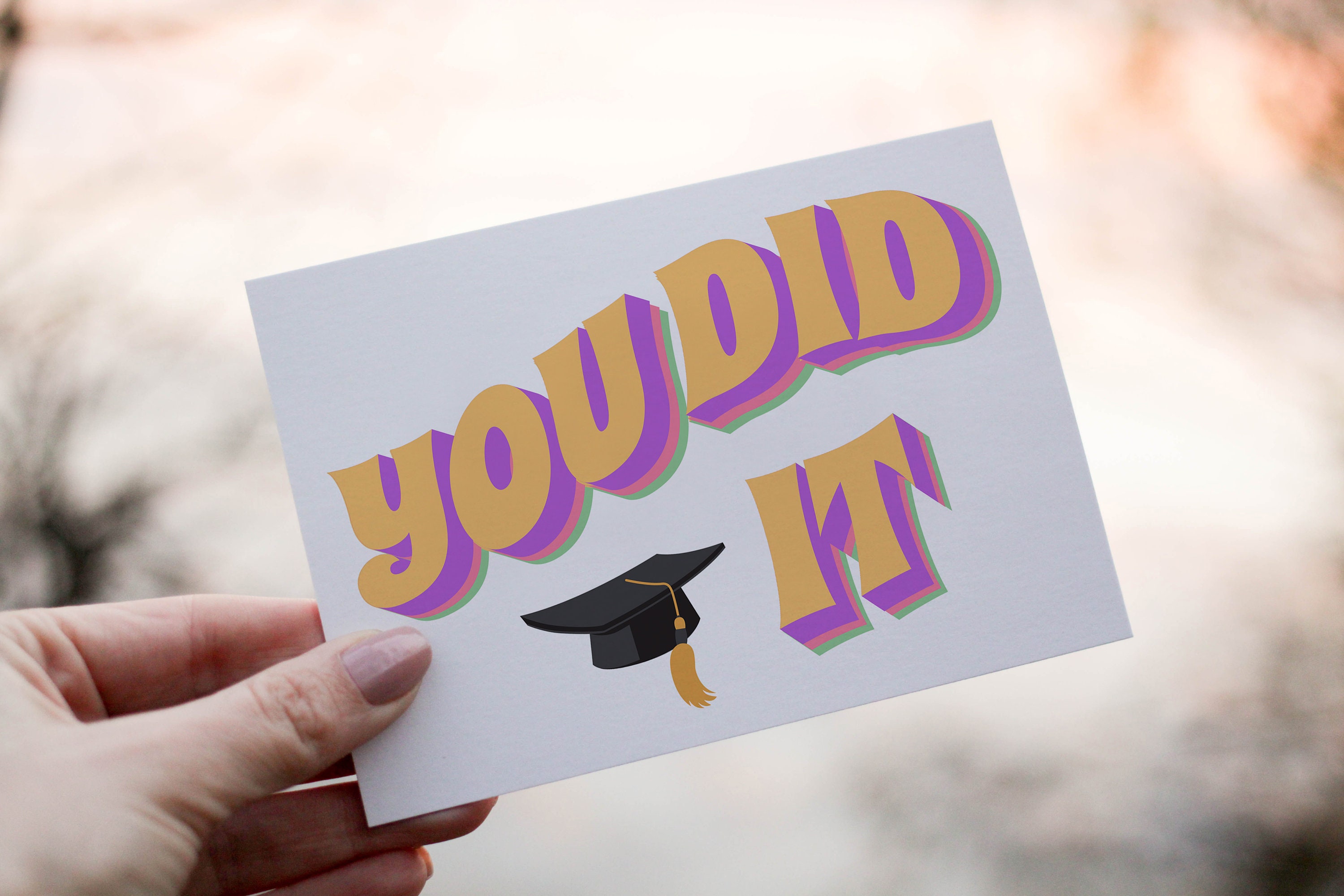 Graduation Card PRINTABLE You Did It, Graduation Card Downloadable Grad ...