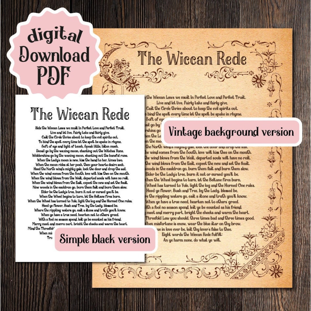 Wiccan Rede Printable