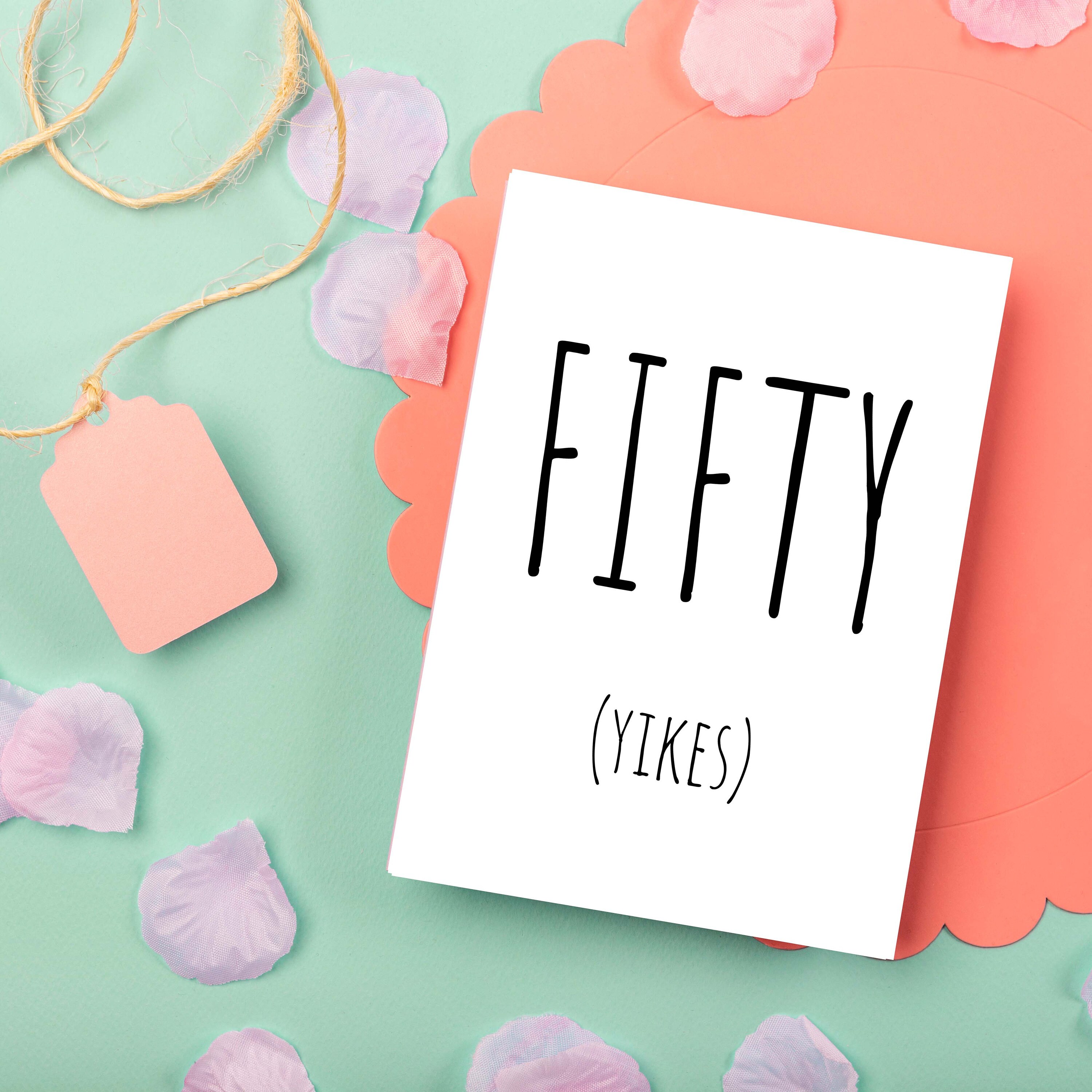 50th Birthday Card PRINTABLE, Funny Birthday Card 50, Rude Birthday ...