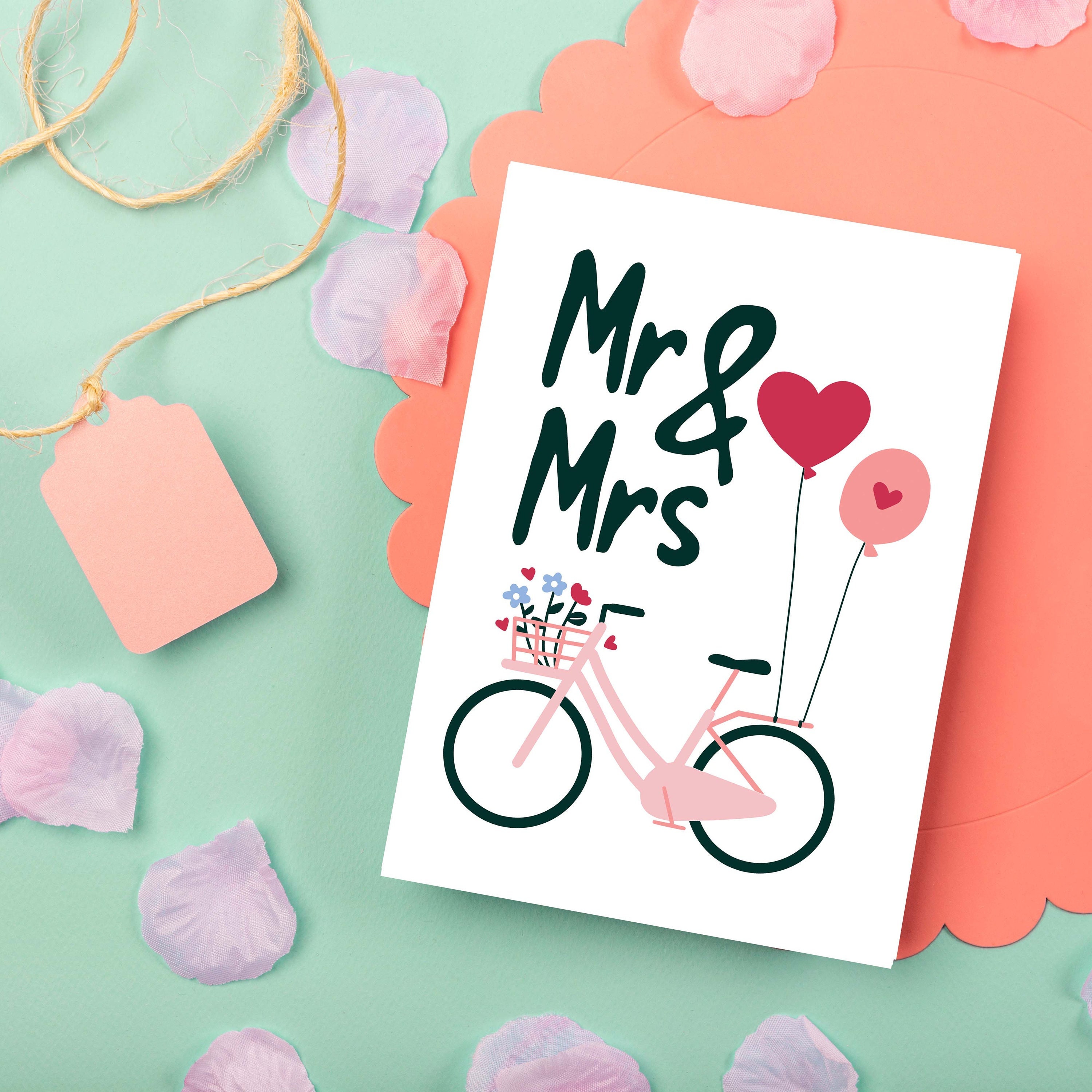Wedding Card PRINTABLE Mr and Mrs Card Wedding Congratulations - Etsy