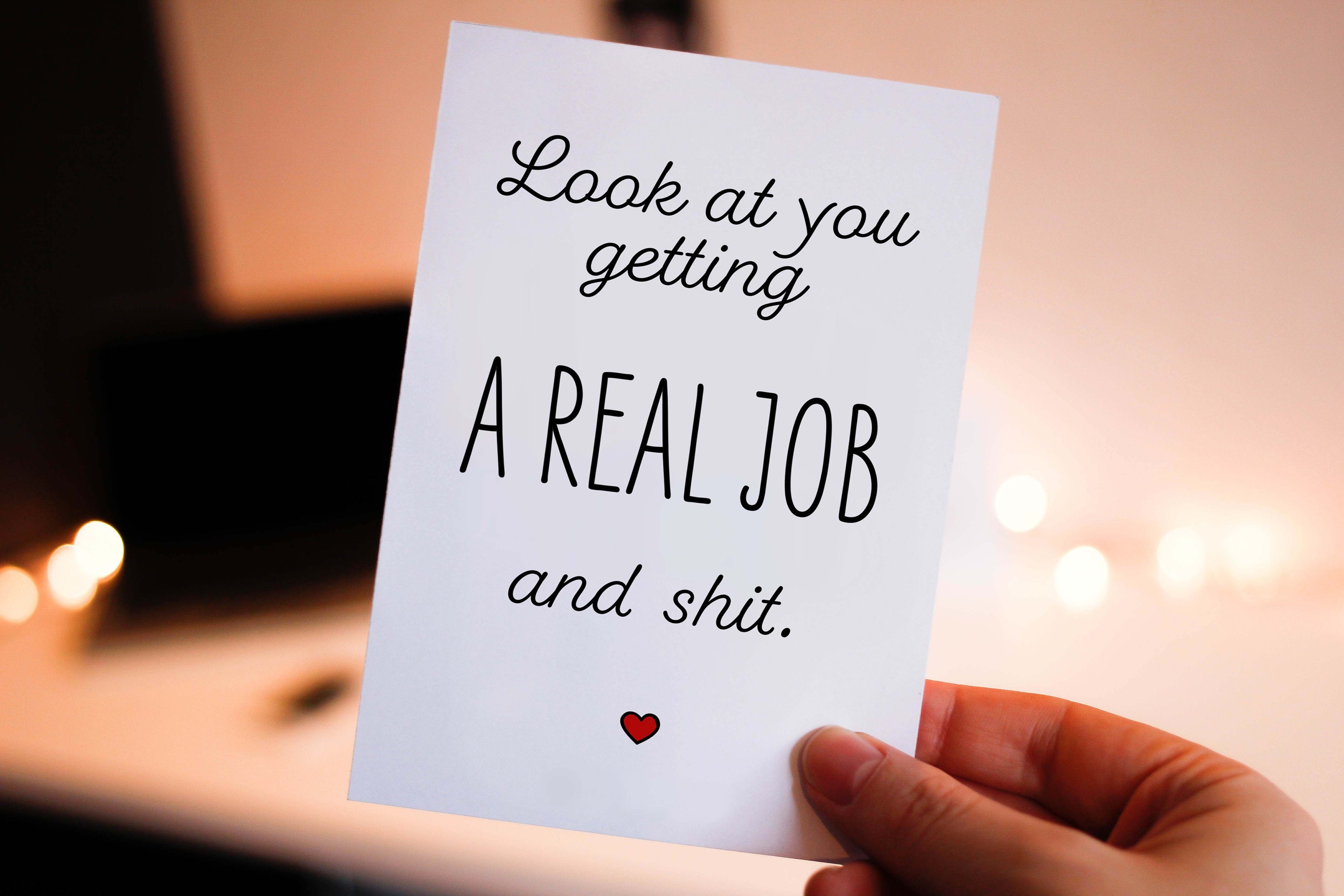 First Job Card PRINTABLE Funny New Job Card, Funny Promotion Card ...