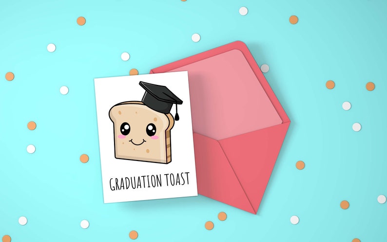Funny Graduation Card PRINTABLE Graduation Toast Card, Grad Card ...