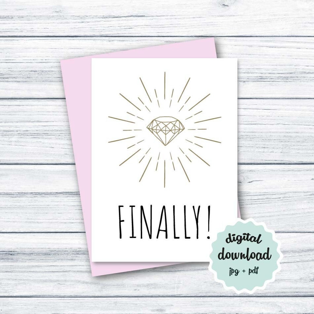 Funny Wedding Card PRINTABLE Wedding Congrats Card, Finally Card ...