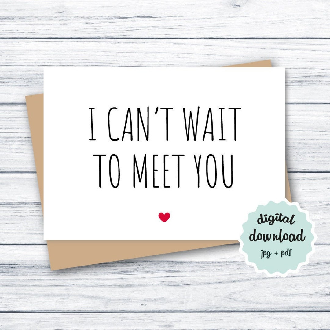 Pregnancy Reveal Card, Cute Baby Announcement Card PRINTABLE Expecting ...