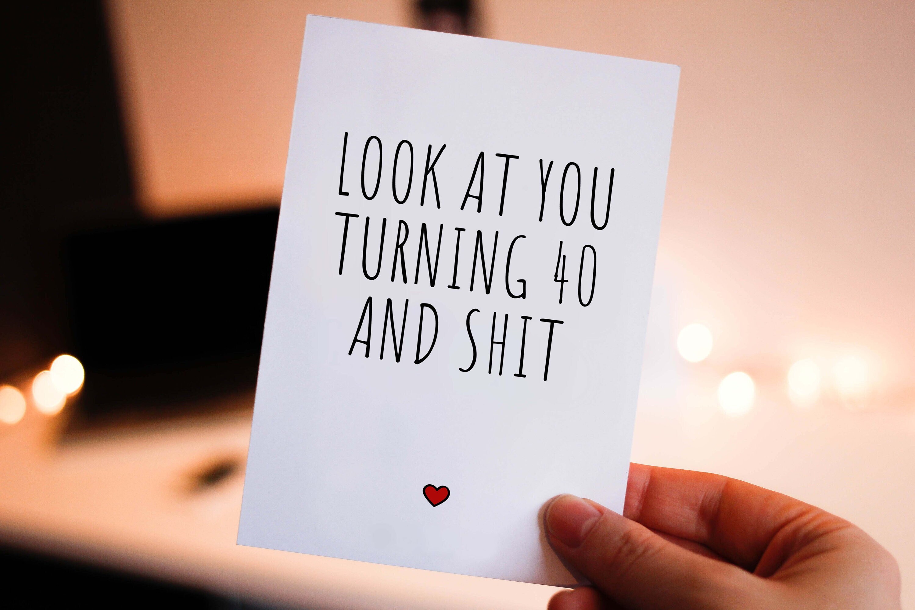 40th Birthday Card PRINTABLE Birthday Card 40, DOWNLOADABLE Birthday ...