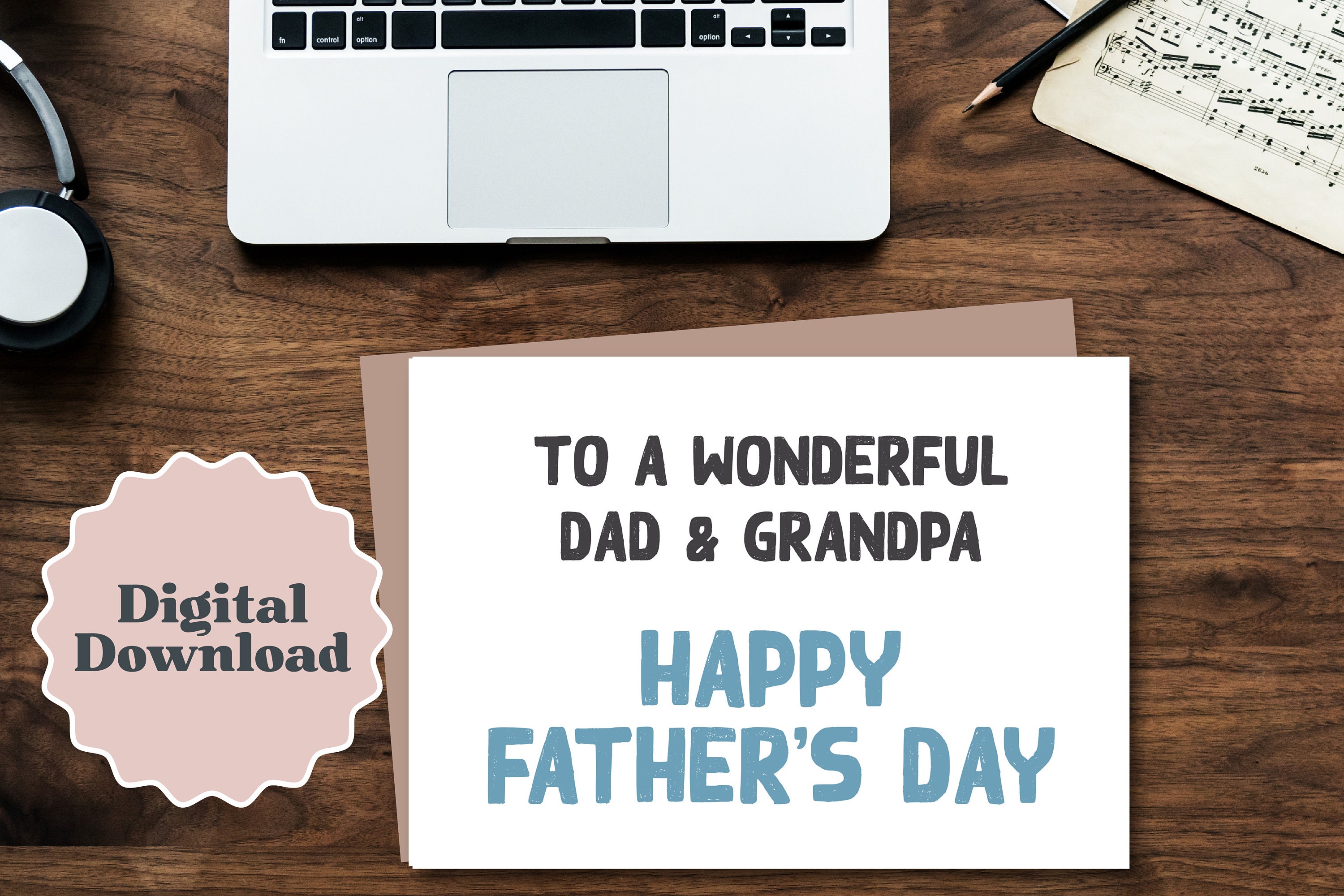 Father's Day Card Grandpa, PRINTABLE Fathers Day Card DOWNLOAD ...