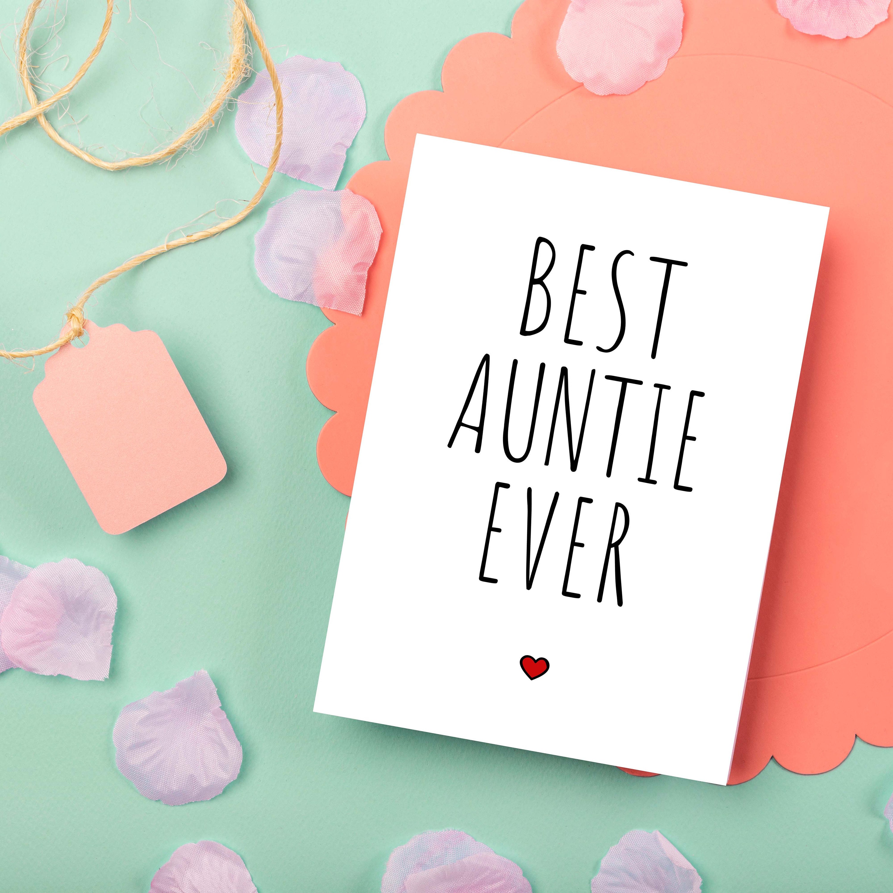Auntie Card PRINTABLE Best Auntie Ever, Cute Birthday Card Aunt ...