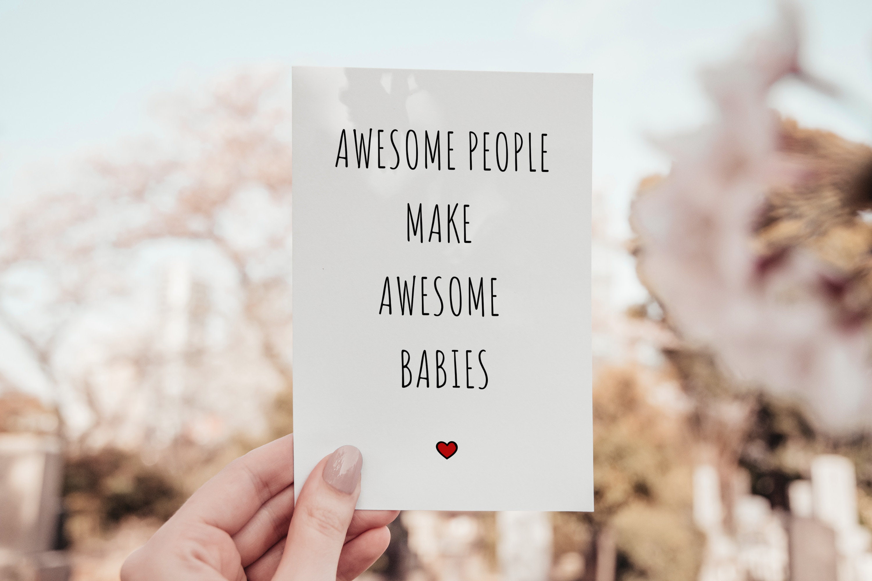 New Parents Card DIGITAL DOWNLOAD Awesome People Make Awesome Babies ...
