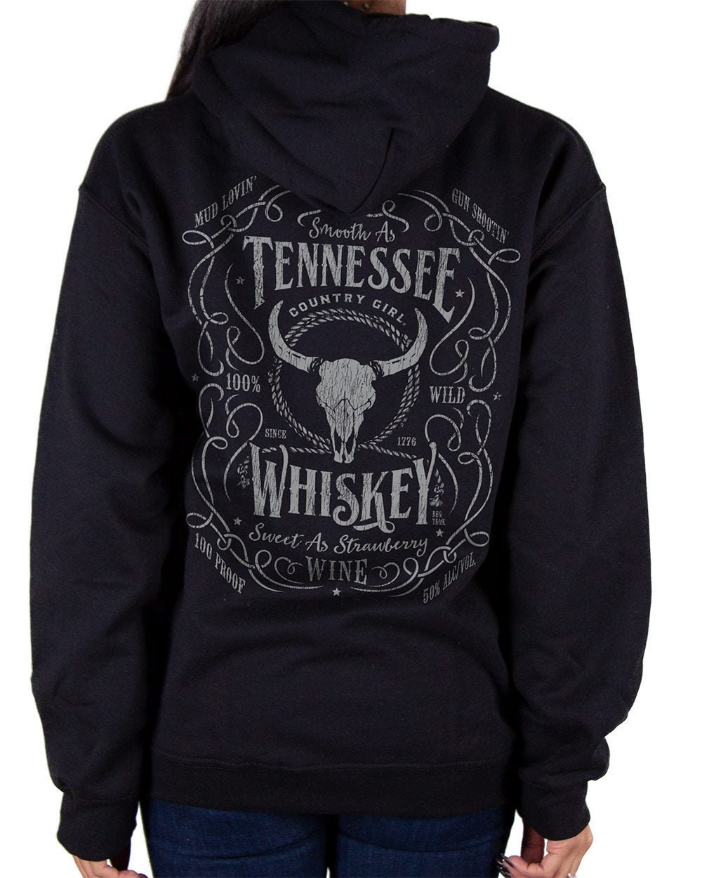 Tennessee Whiskey Label Hoodie, Country Girl® Hooded Sweatshirt, Mud ...