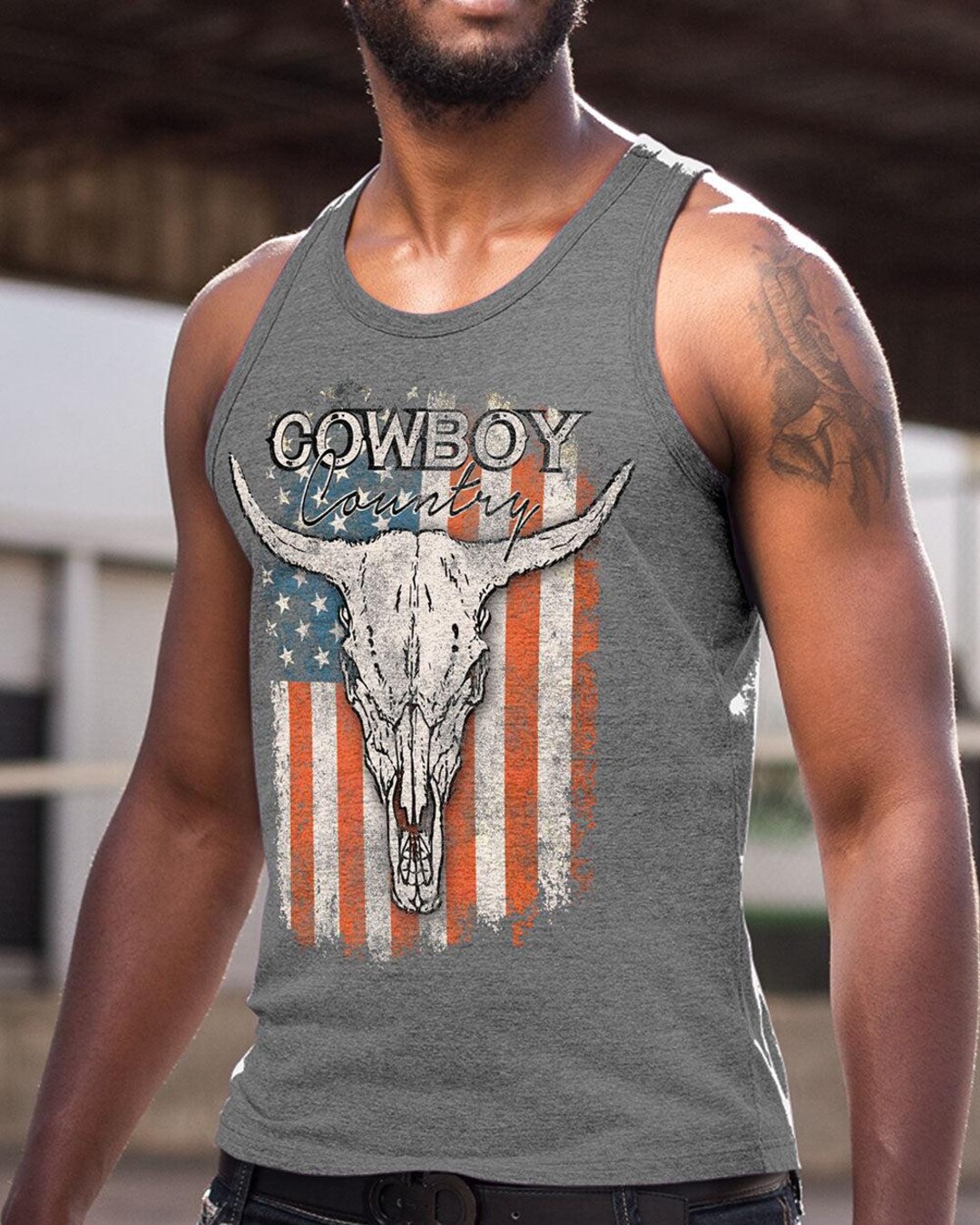 Country Girl® Cowboy Country Tank Top - Etsy