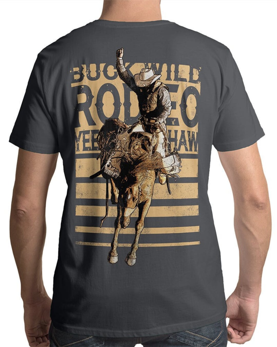 Country Boy® Men's Tee, Buck Wild Rodeo T-shirt, Yee Haw Shirt, Bronco ...