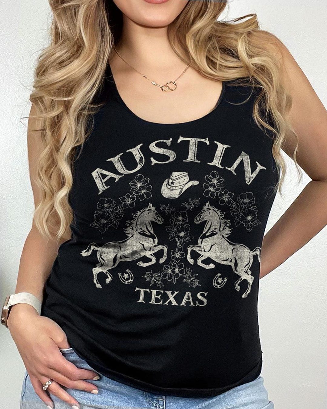 Country Girl® Tank Top, Austin Horses Racerback Tank, Destination ...
