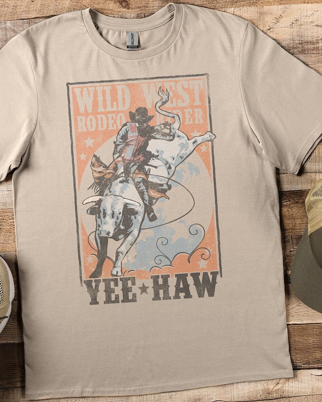 Rodeo T-shirt, Country Boy® Men's Tee, Wild West Rodeo Bull Rider T-shirt, Yee Haw Cowboy Shirt ...