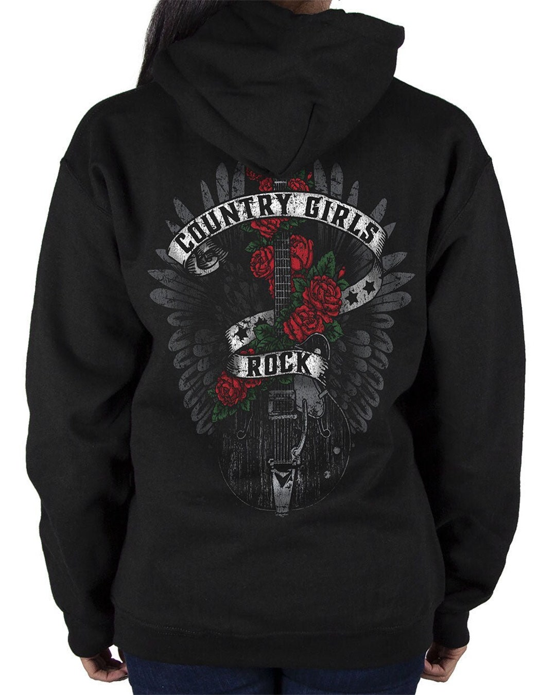 Country Girls™ Rock Hoodie, Country Girl® Angel Wings, Guitars & Roses ...