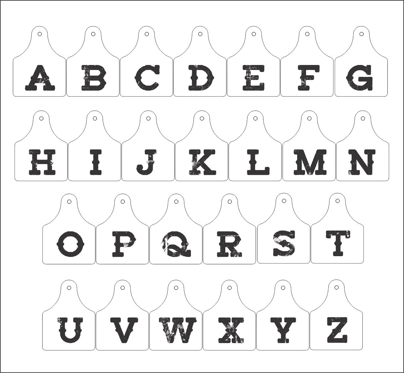 Leather Monogram Cattle Tag Necklace | Etsy