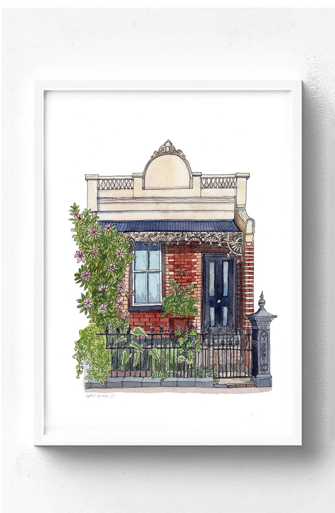 Custom House Portrait Custom Hand-drawn Hand-painted Home Portrait ...