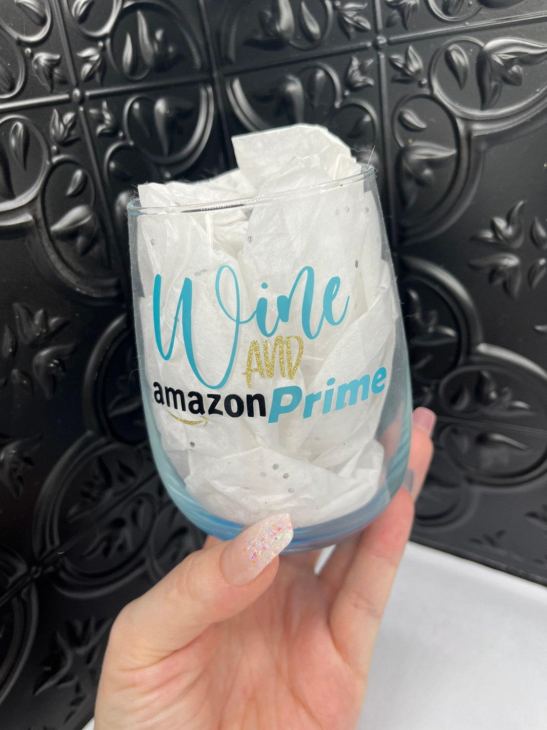 Wine and Amazon Prime Wine Glass - Etsy