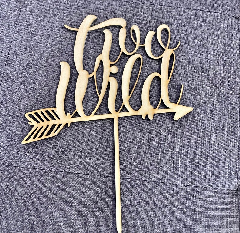 TWO Wild Cake Topper SECOND Birthday Cake Decoration - Etsy